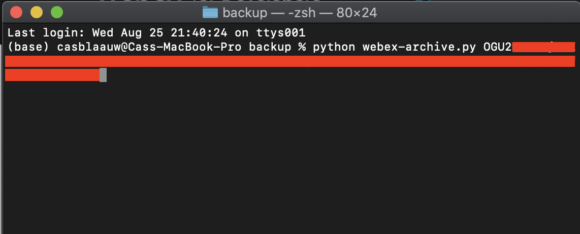 Webex backup guide